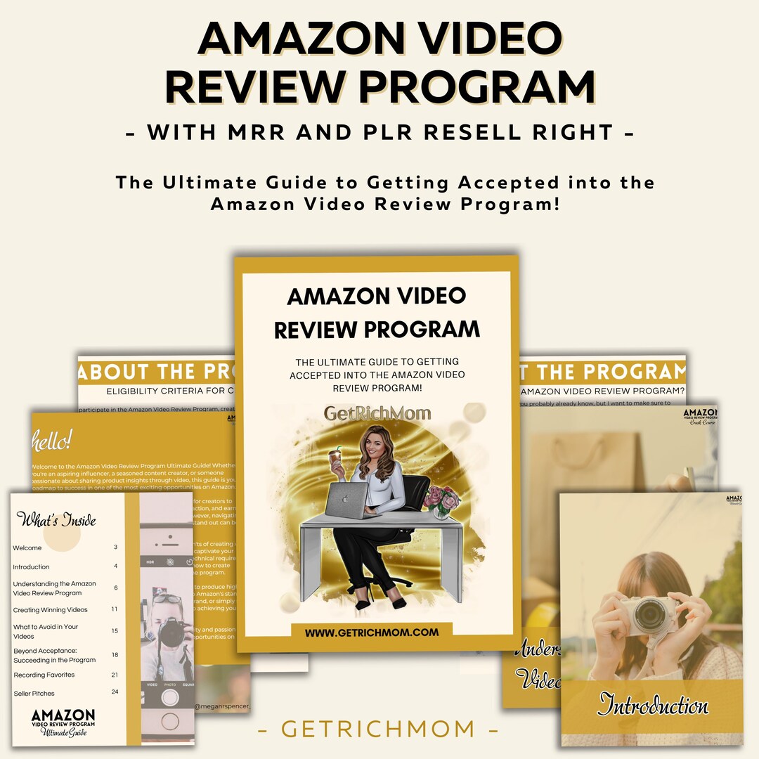 Amazon Video Review Program Crash Course With MRR & PLR, Amazon Review ...