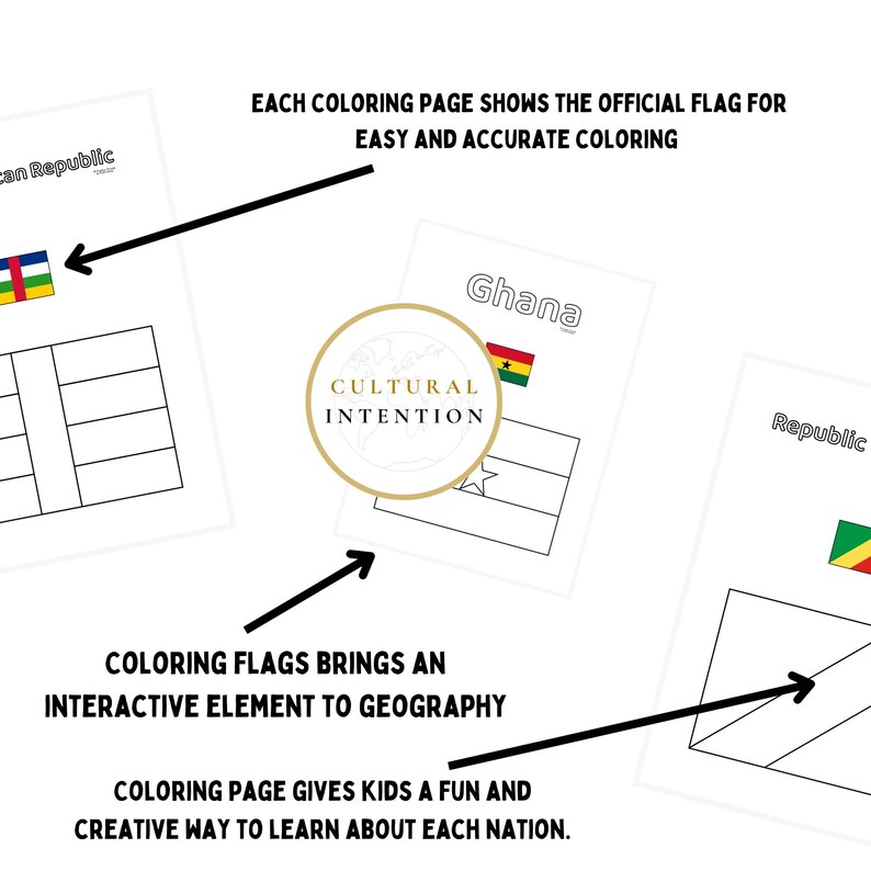Flags of Africa Coloring Pages | Educational Geography Activity ...