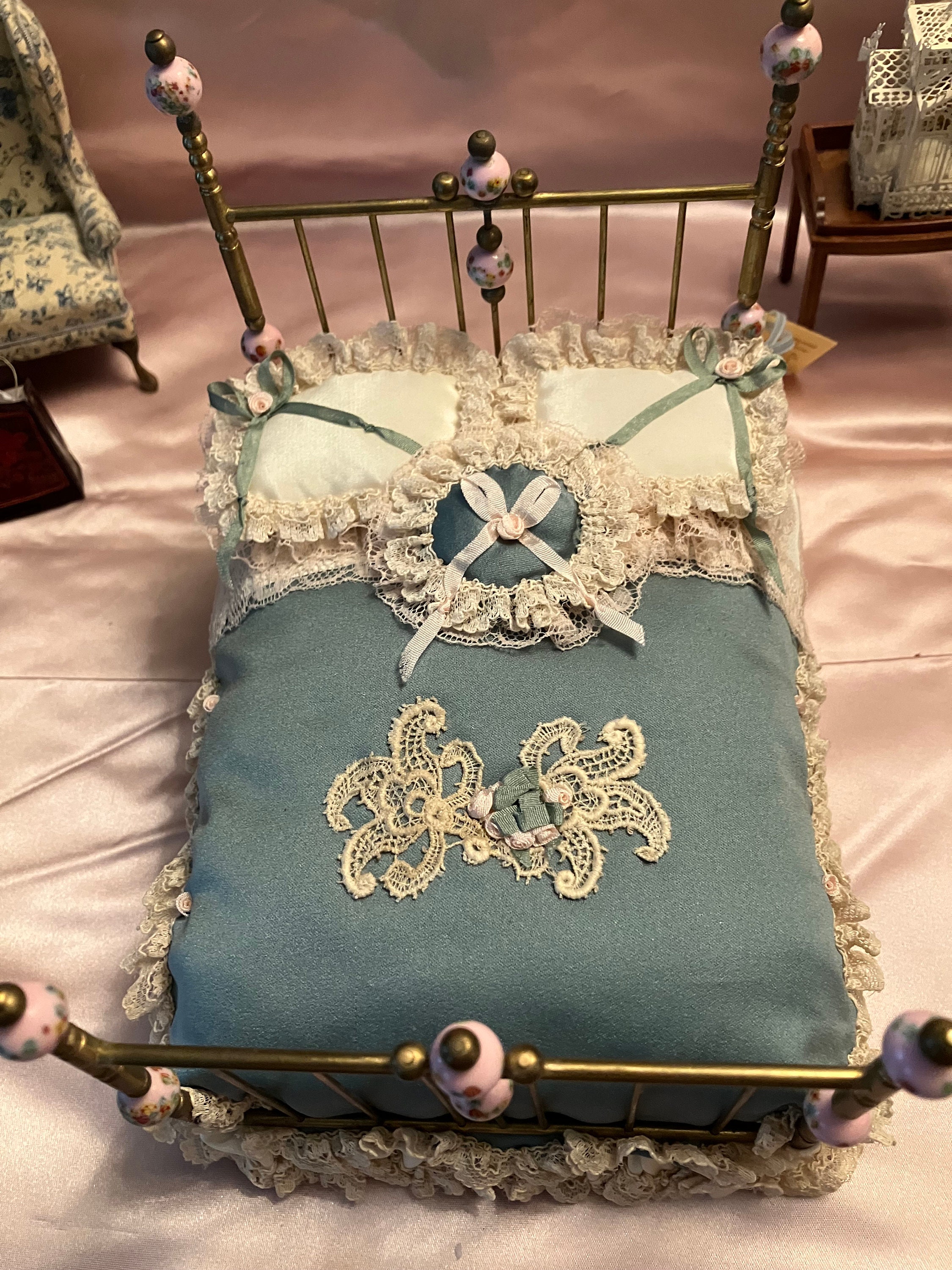 Miniature Blue Lady's Bed Room/batch - Etsy