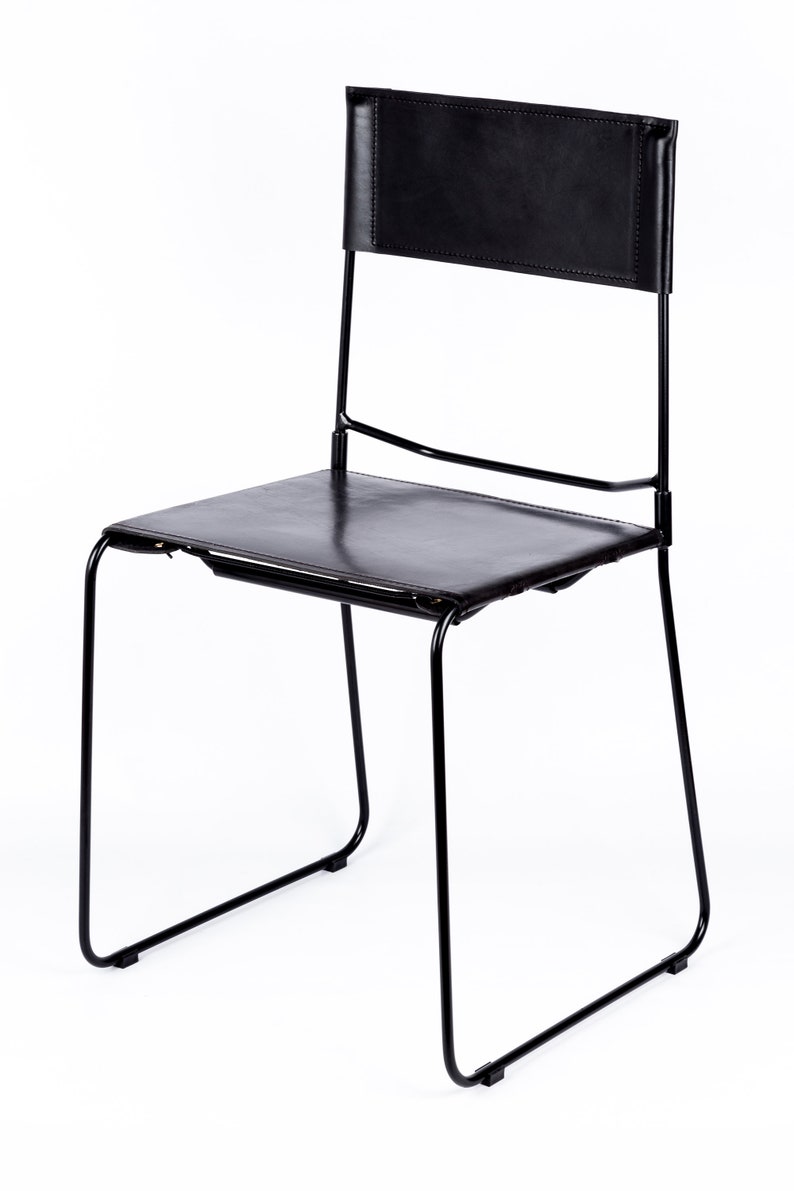 Pampa Leather Dining Chair: Vegetable Tanned Leather, 7-spring Seat ...