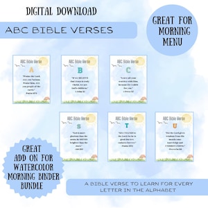 Watercolor ABC Bible Verses - Etsy
