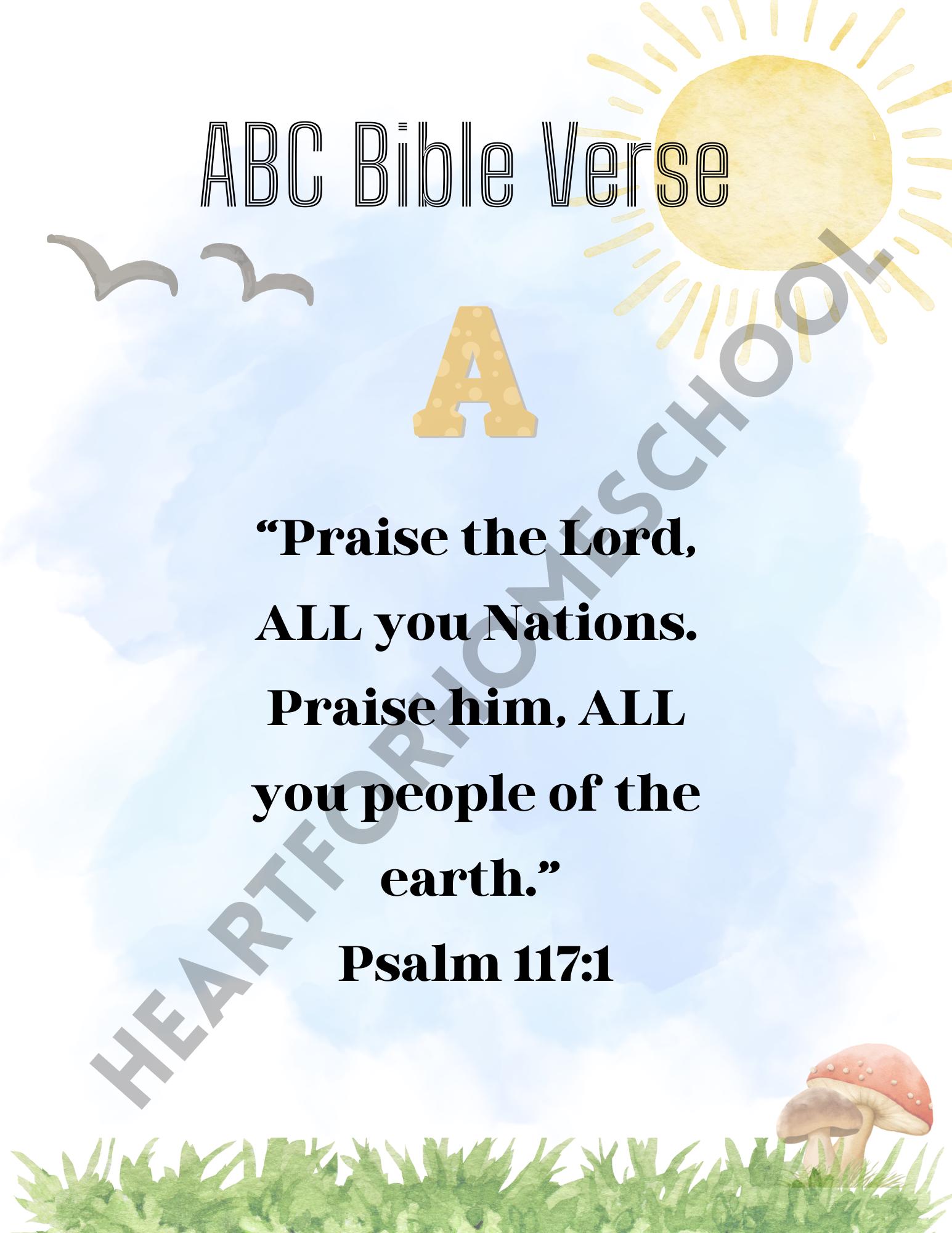 Watercolor ABC Bible Verses - Etsy