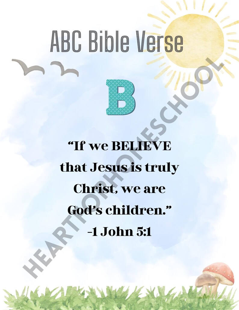 Watercolor ABC Bible Verses - Etsy