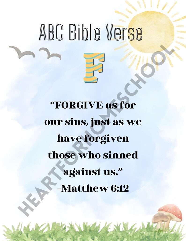 Watercolor ABC Bible Verses - Etsy