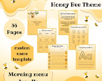 Rainbow Themed Morning Menu Bundle, Preschool Learning Binder ...