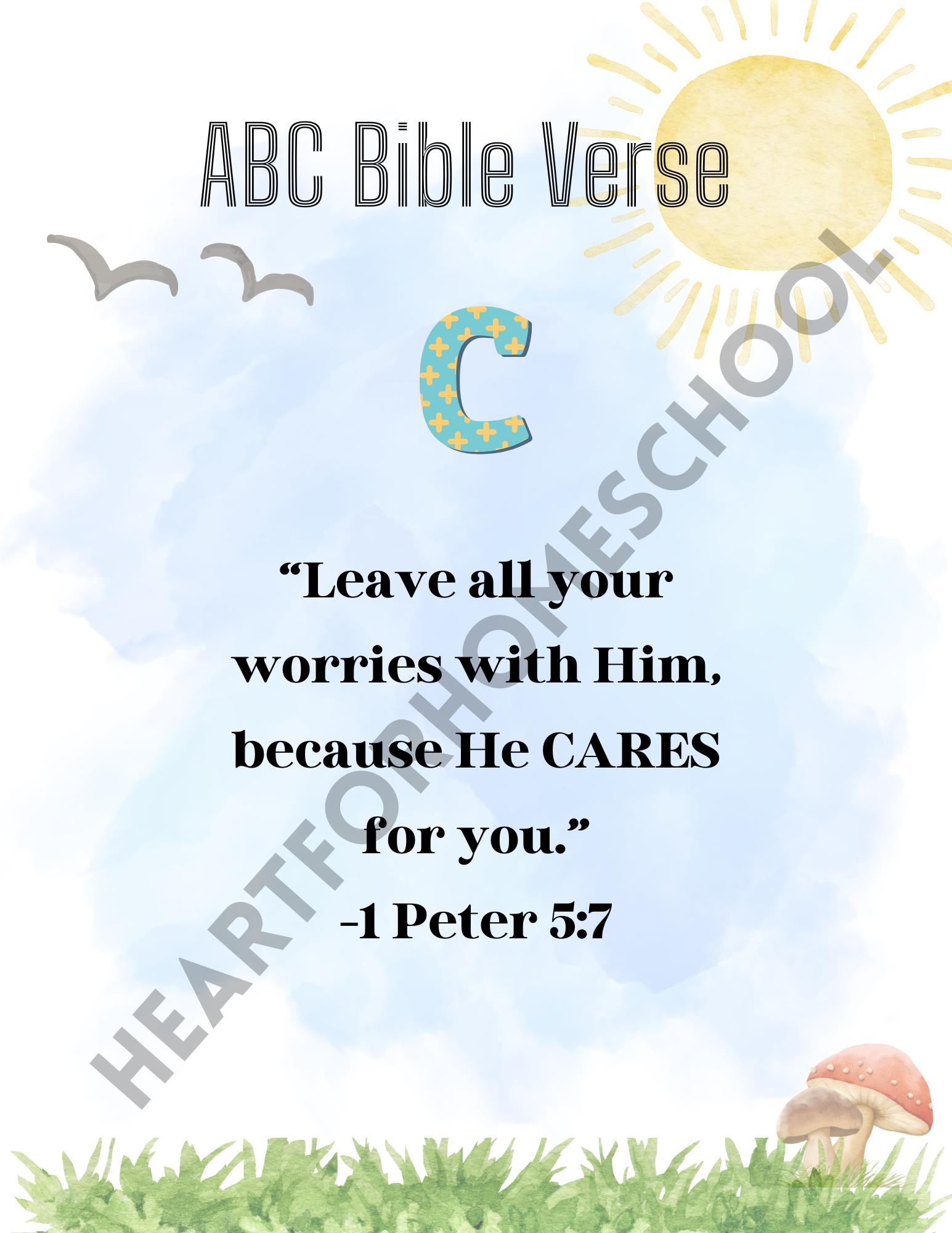 Watercolor ABC Bible Verses - Etsy
