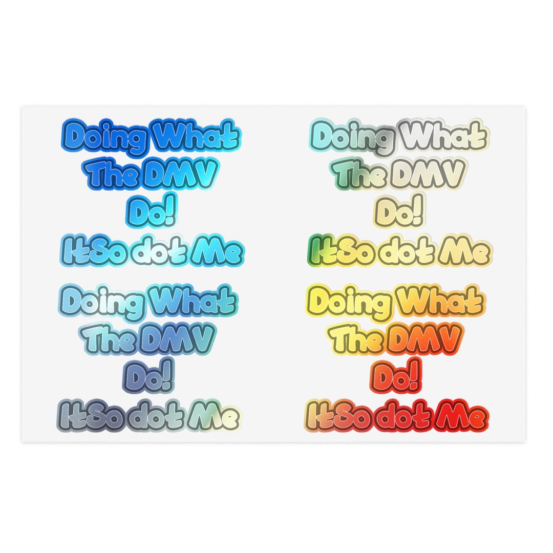 Doing What the DMV Do! Stickers 10 Sheets With 4 Stickers Each | DMV ...