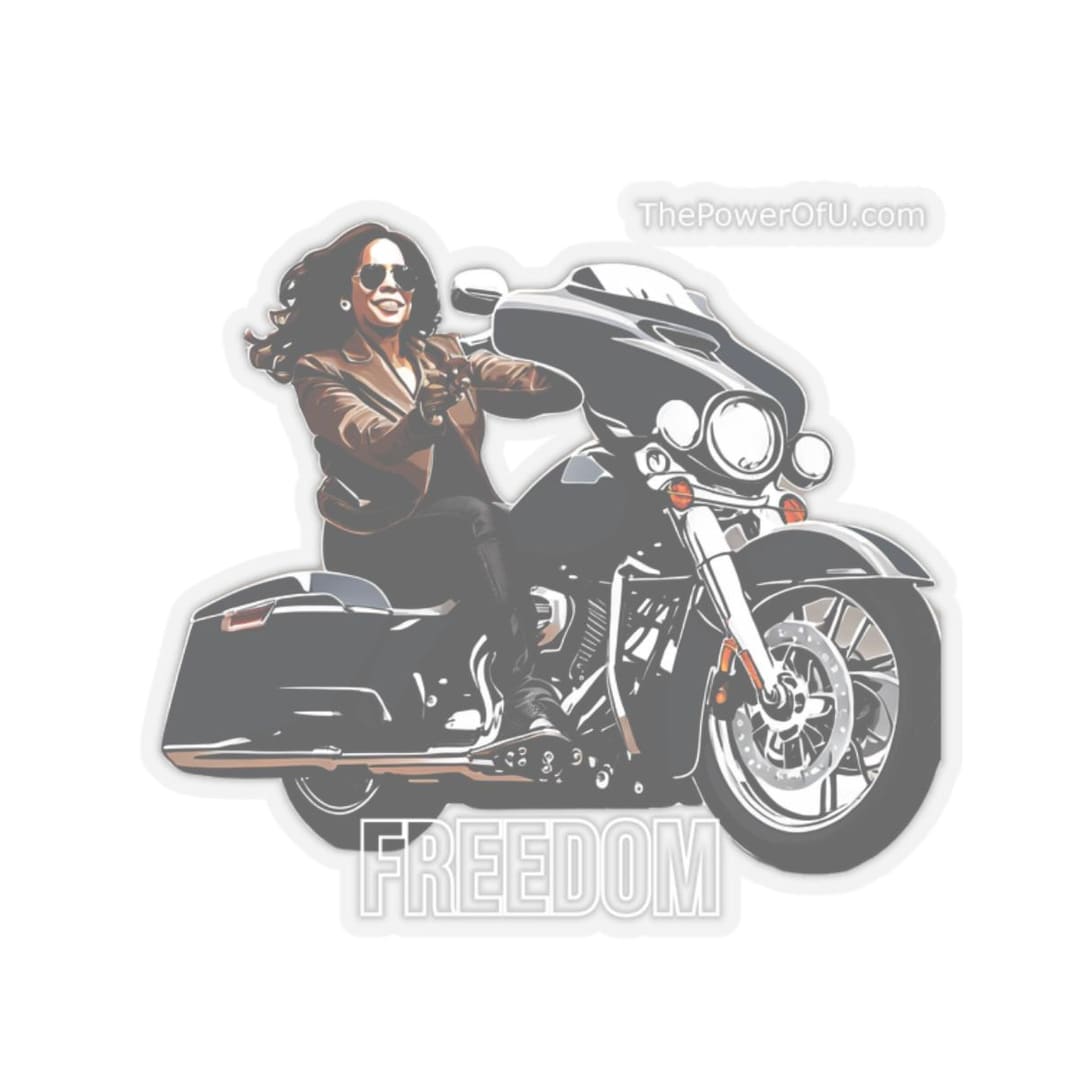 Kamala Harris Biker Kiss-cut Stickers, Harris, Walz, President ...
