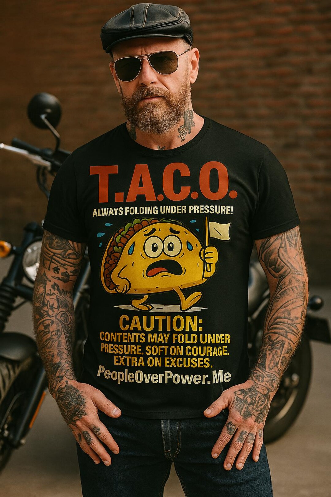 TACO Protest T-shirt Satirical Political Parody Tee, Funny Anti ...