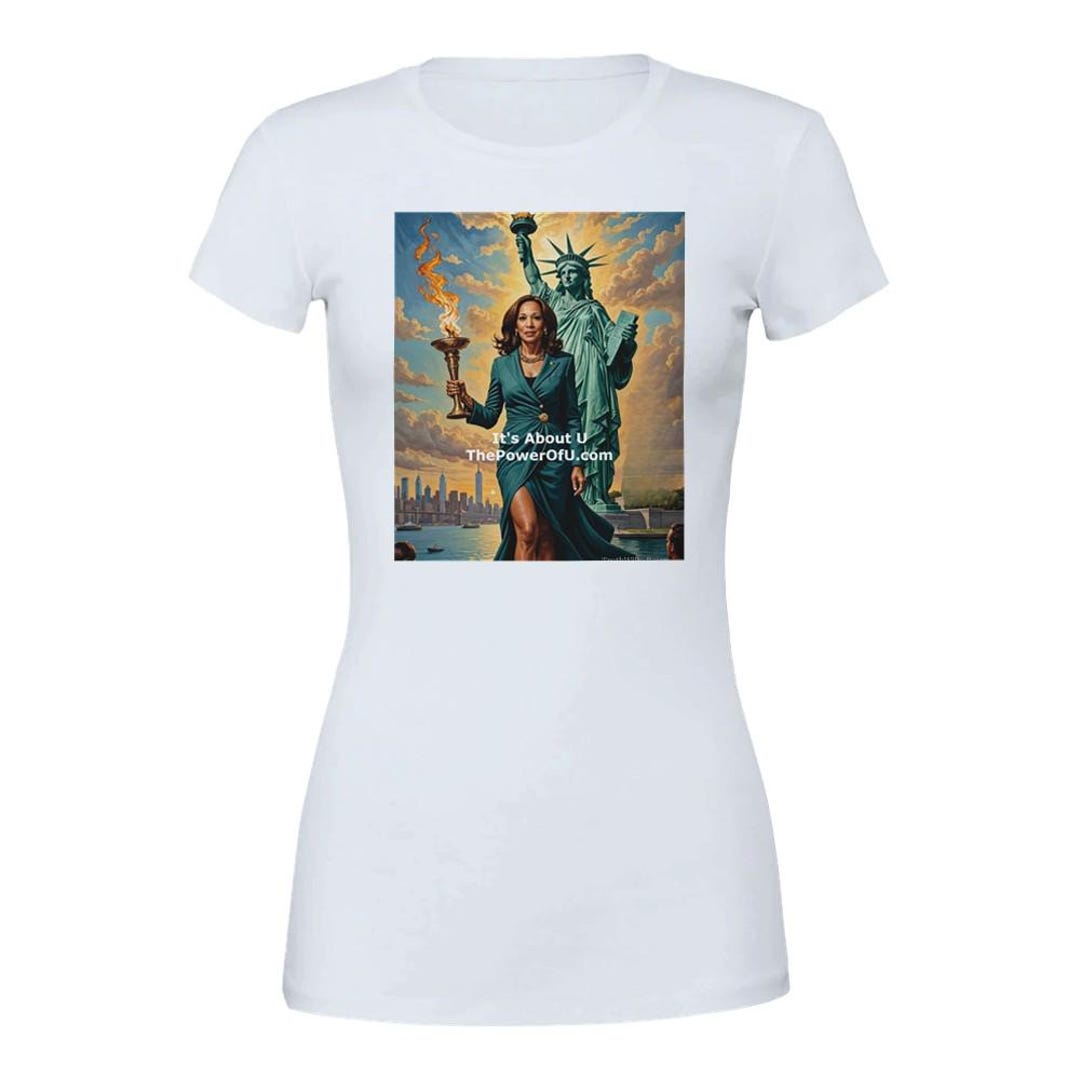 Kamala Harris Statue of Liberty Women Tshirt, Freedom, Vote, Voting ...