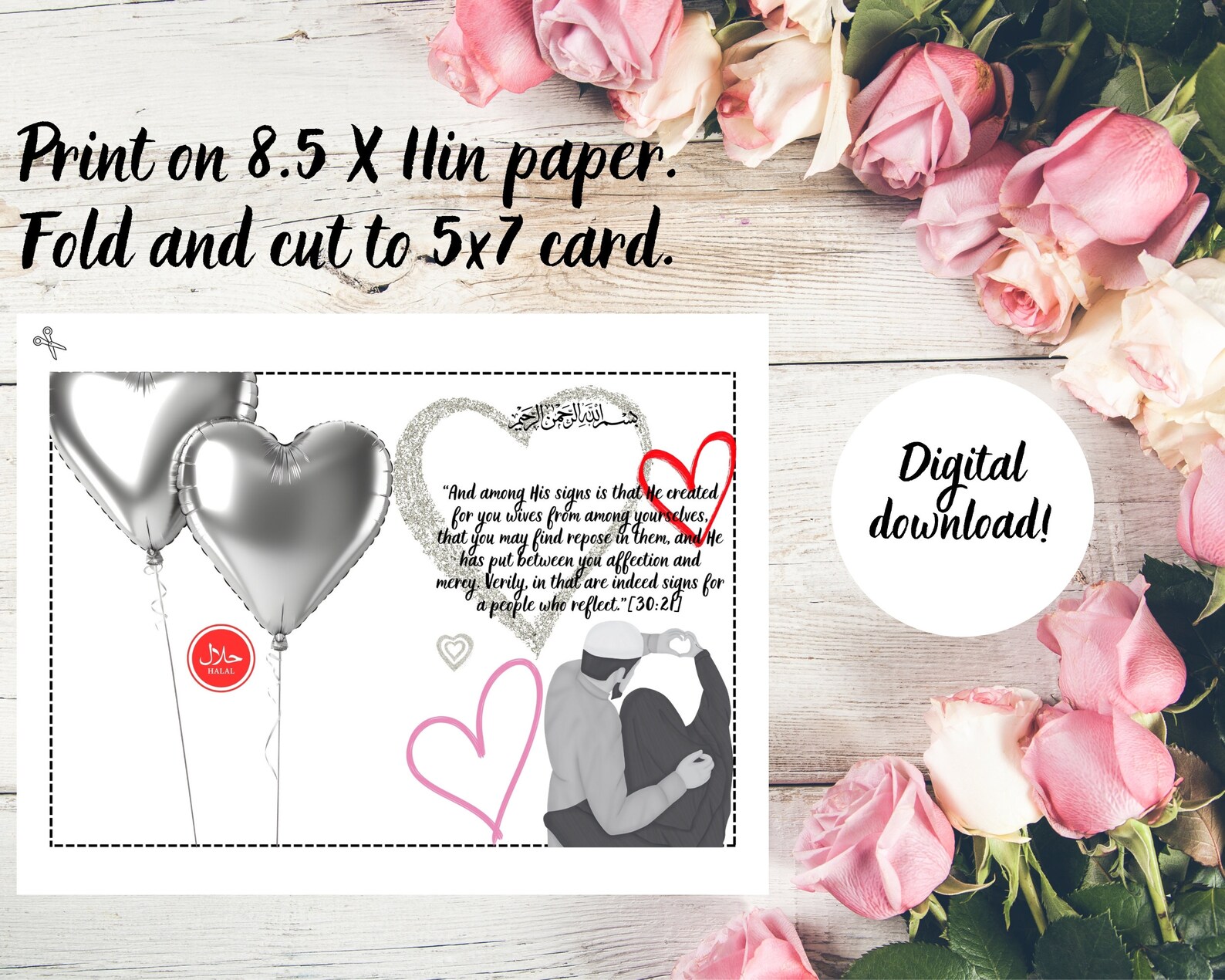 Nikkah Card, Walima Card, Islamic Muslim Wedding Card - Etsy