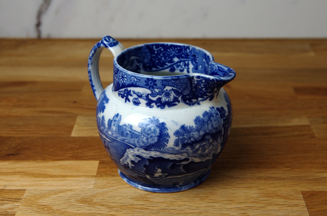Antique Copeland Spode Blue Italian Creamer Milk Jug - Etsy UK