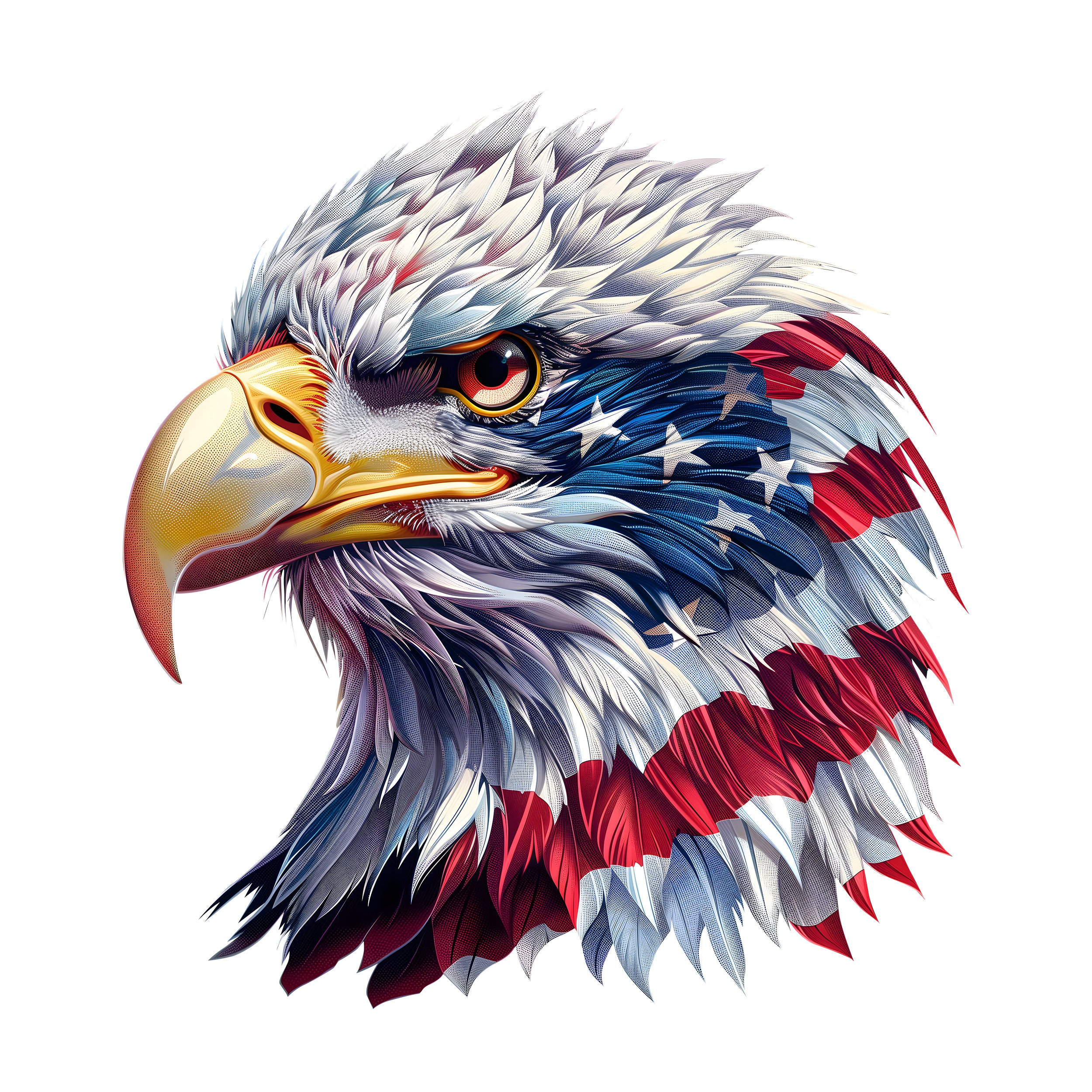 Laser Engraving PNG File, Independence Day, American Bald Eagle, Flag ...