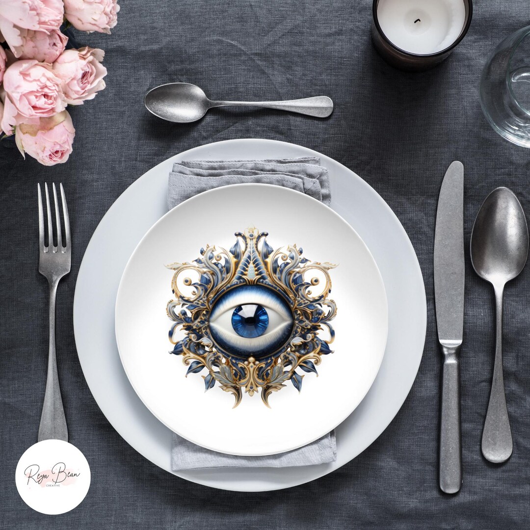 Evil Eye Goth Housewarming Party Plates, Vintage Eyeballs Unbreakable ...
