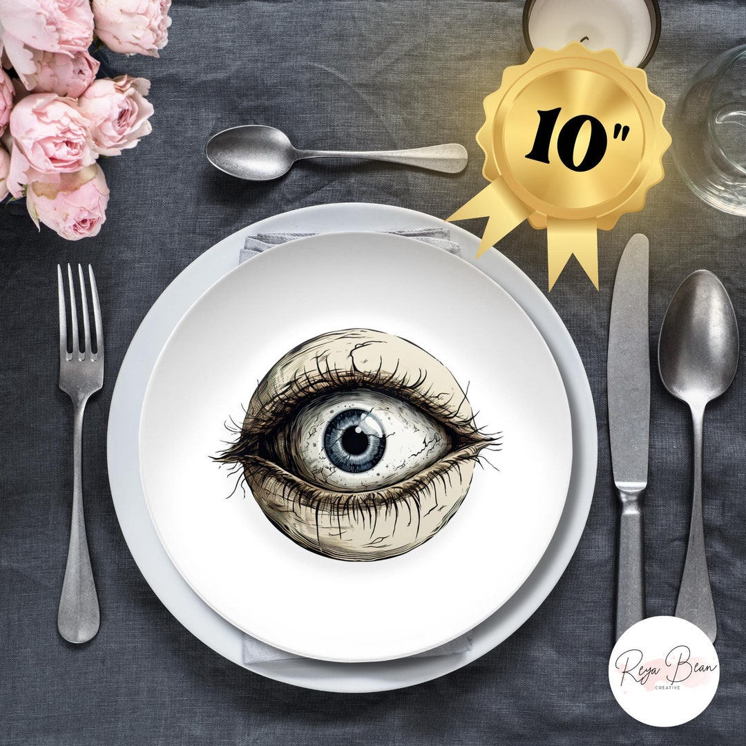 Evil Eye Goth Housewarming Party Plates, Vintage Eyeballs Unbreakable ...