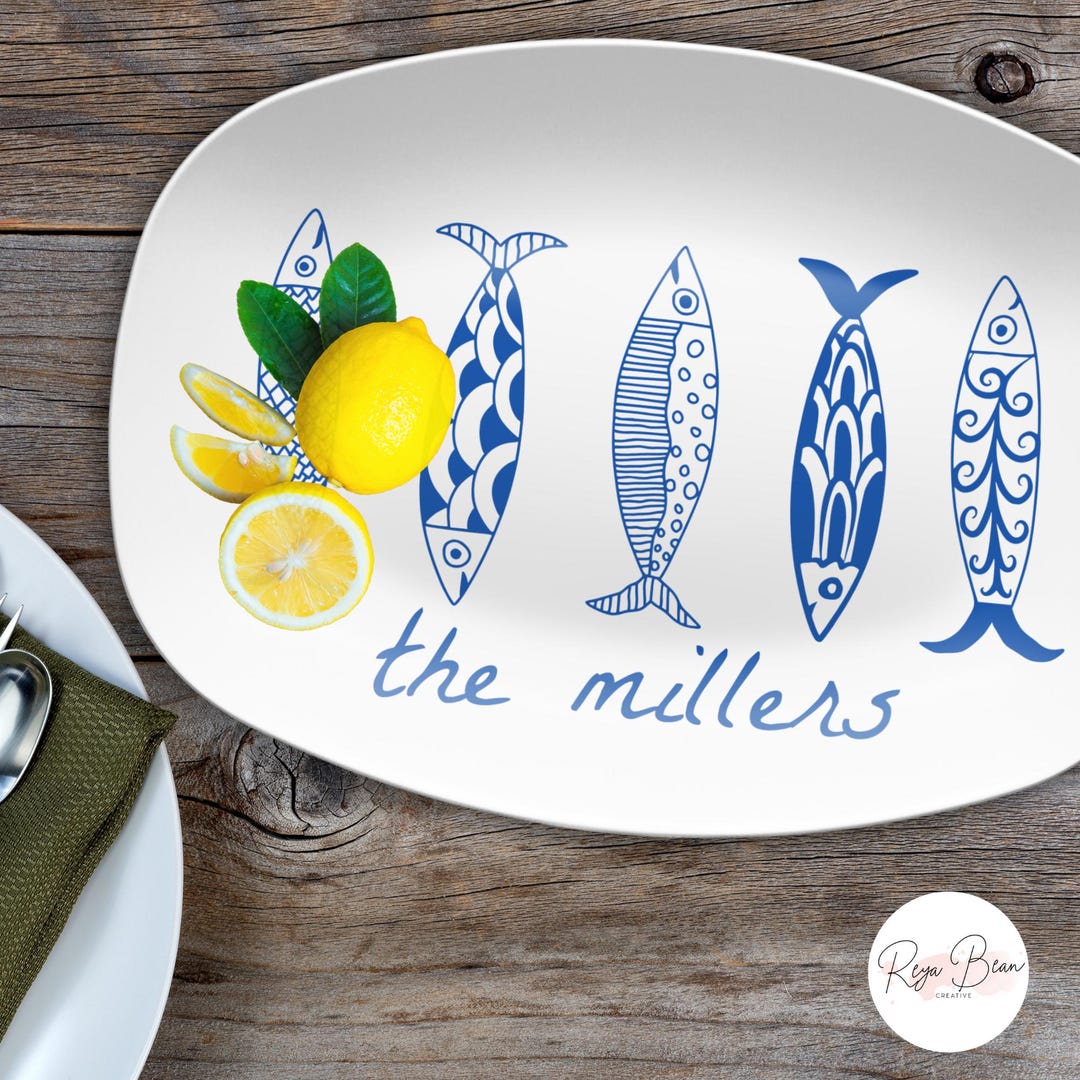 Custom Sardines Family Name Platter, Personalized Fisherman Aesthetic ...