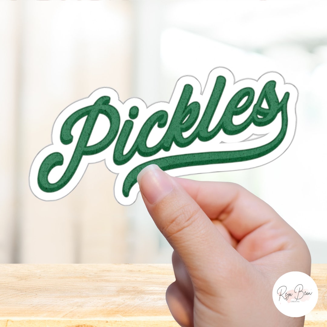 Pickles Sticker Gift for Pickle Lover, Funny Kiss Cut Decal Retro ...