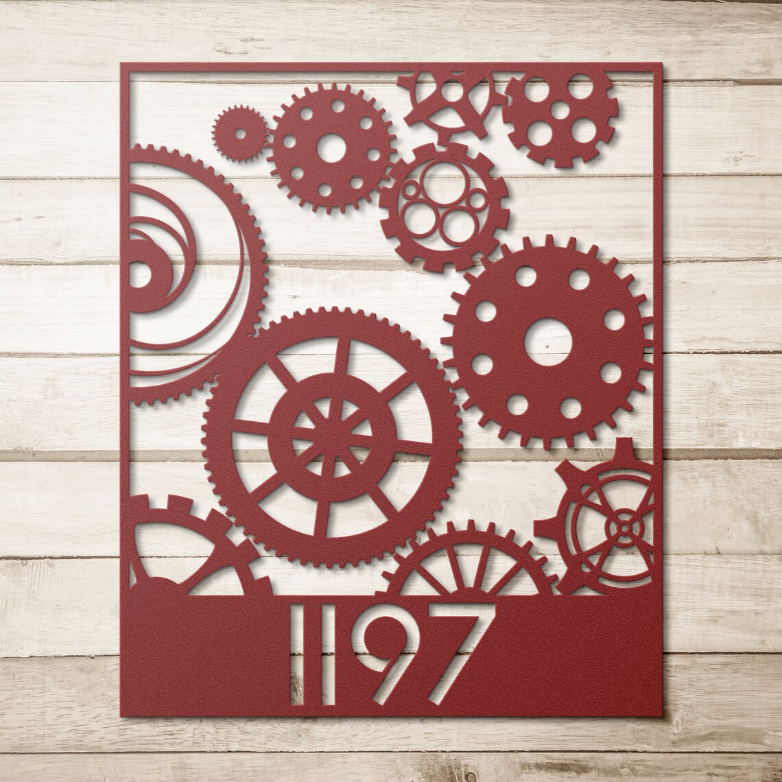 Custom Steampunk House Numbers Die-cut Metal Sign, Personalized Family ...