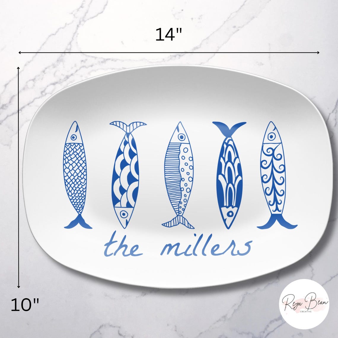 Custom Sardines Family Name Platter, Personalized Fisherman Aesthetic ...