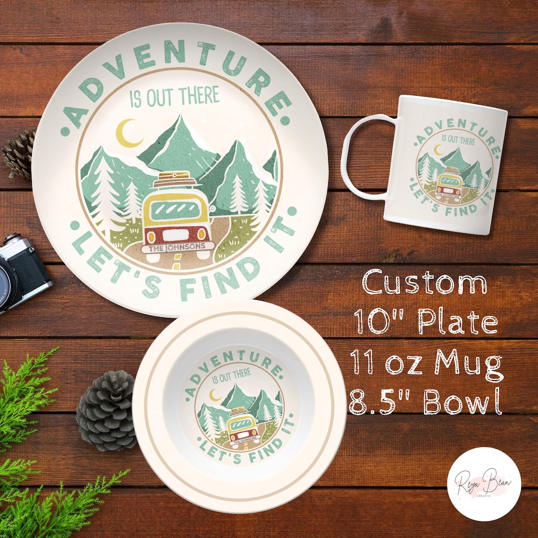 Custom Camping Plate Set RV Family Camp Trips, Unbreakable Bpa-free ...