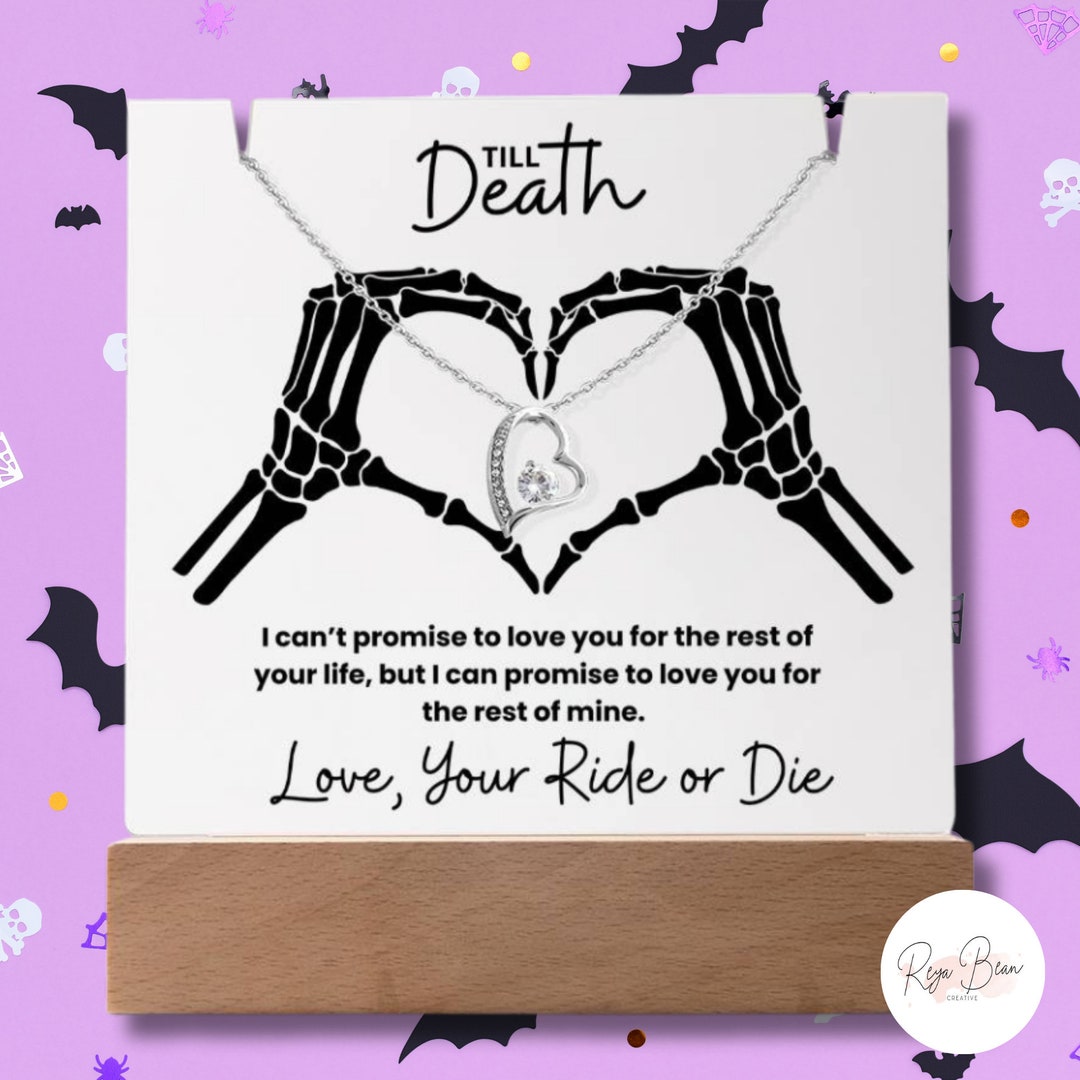 Gift for Wife From Husband, Skeleton Heart Hands Halloween Keepsake ...