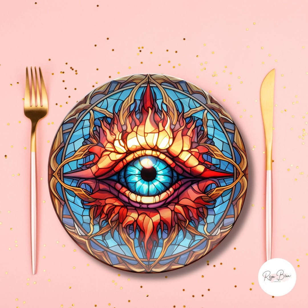 Evil Eye Party Plates, Mystical Goth Eyeballs, Witchy Kitchen Decor ...