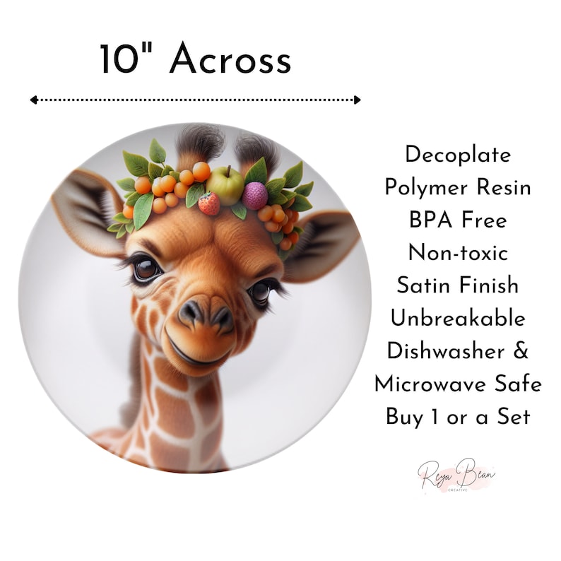 Quirky Animals Housewarming Party Plates Gift, Animals With Fruit Funny ...