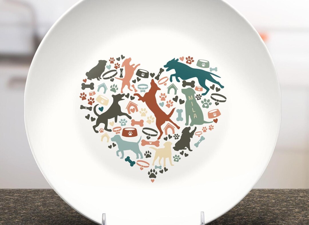 Custom Dog Plate, Personalized Feeding Dish Puppy, Dog Birthday Party ...