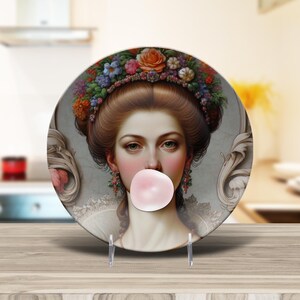 Quirky Party Plates Housewarming Gift Renaissance Women Blowing ...