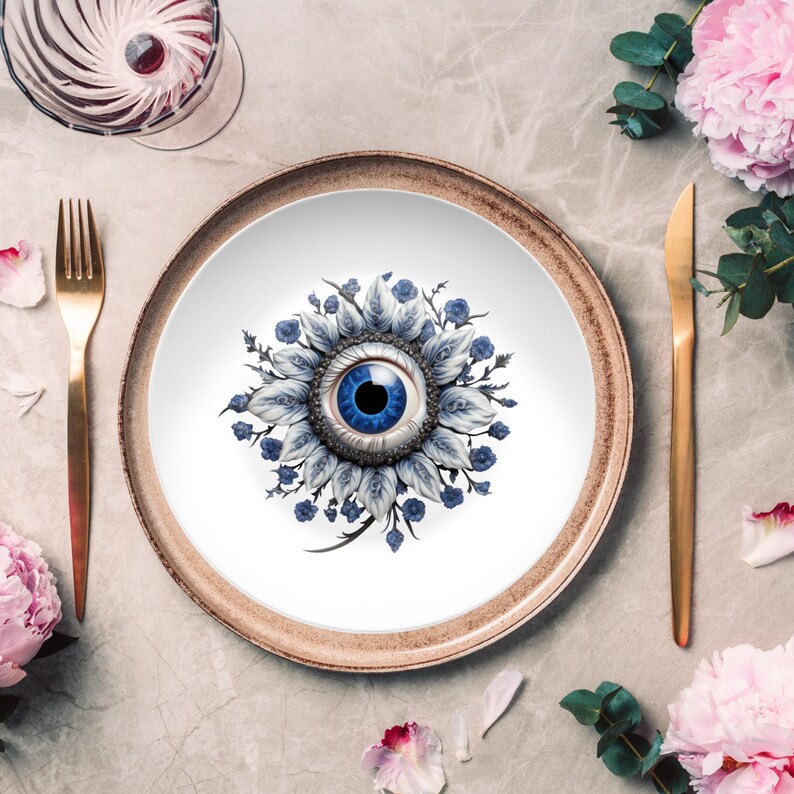 Evil Eye Goth Housewarming Party Plates, Vintage Eyeballs Unbreakable ...