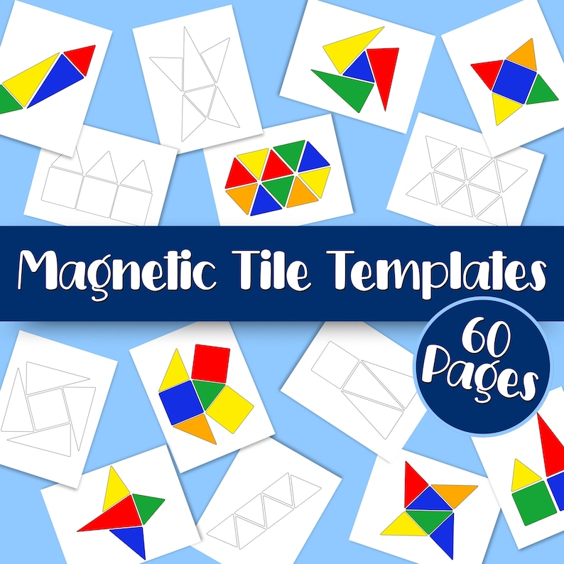 Magnetic Tile Templates, Printable Magnet Tile Activity, 2D Puzzles ...