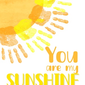 DIY Summer Sunshine Handprint Art Kids Craft Daycare Activity You Are ...