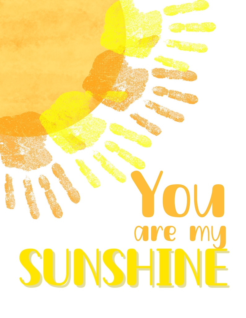 DIY Summer Sunshine Handprint Art Kids Craft Daycare Activity You Are ...