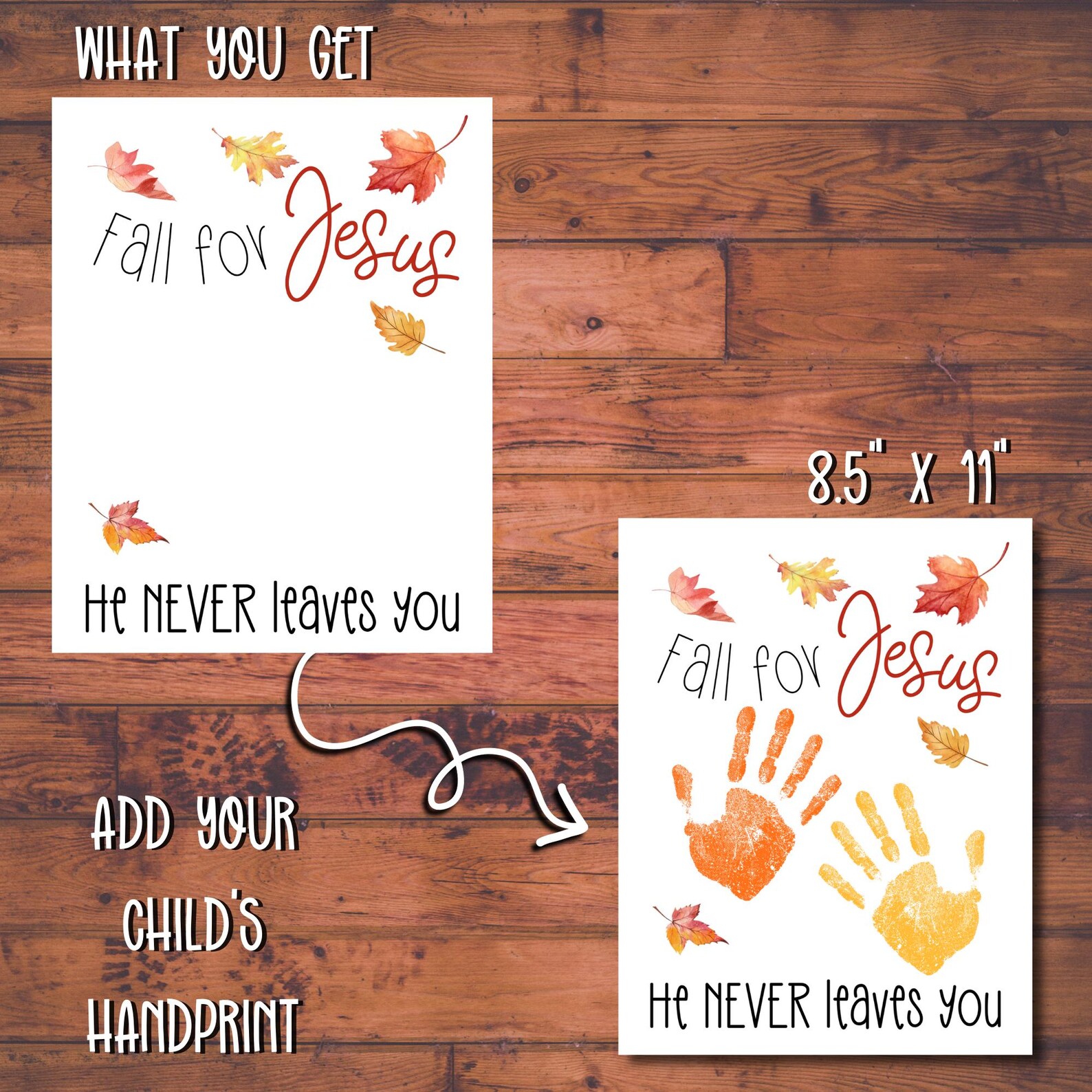 DIY Fall for Jesus Handprint Art - Autumn Printable - Fall Leaves - Kid ...