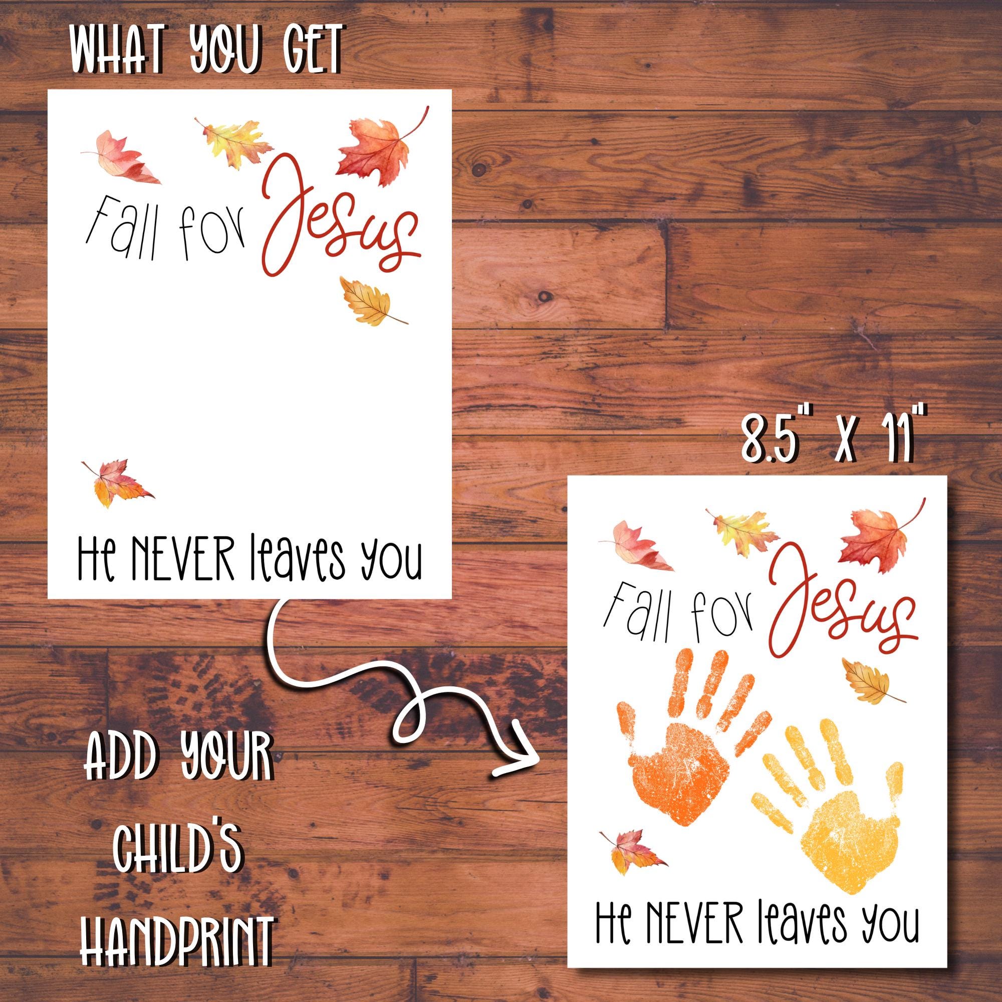 DIY Fall for Jesus Handprint Art - Autumn Printable - Fall Leaves - Kid ...