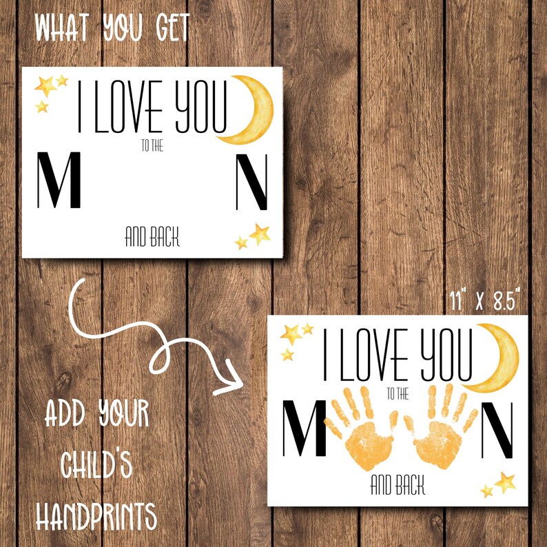DIY Kid's Art Project - to the Moon and Back Handprint Art - Kids Craft ...
