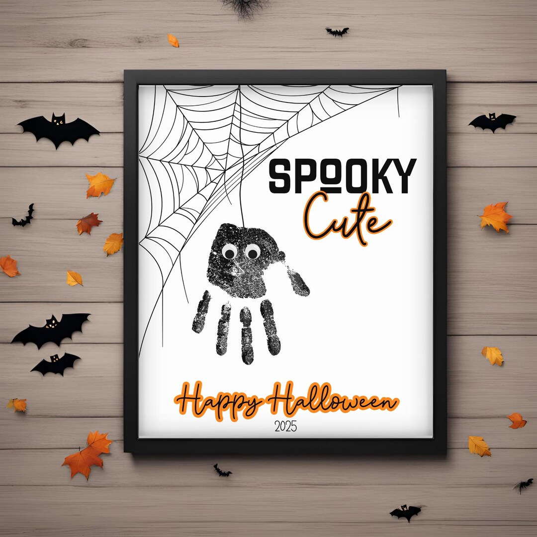 Halloween Spider Handprint Art - Spooky Kids Craft (printable Instant ...