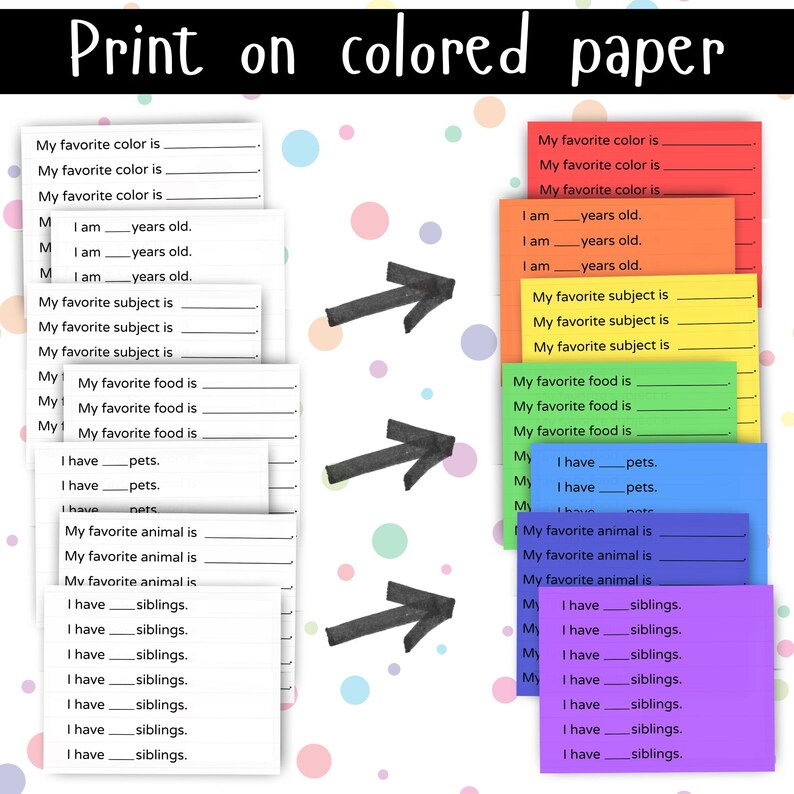 Rainbow All About Me Worksheet: Back to School Activity (printable ...