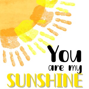 Father's Day Summer Sunshine Handprint Art Kids Craft DIY Activity You ...