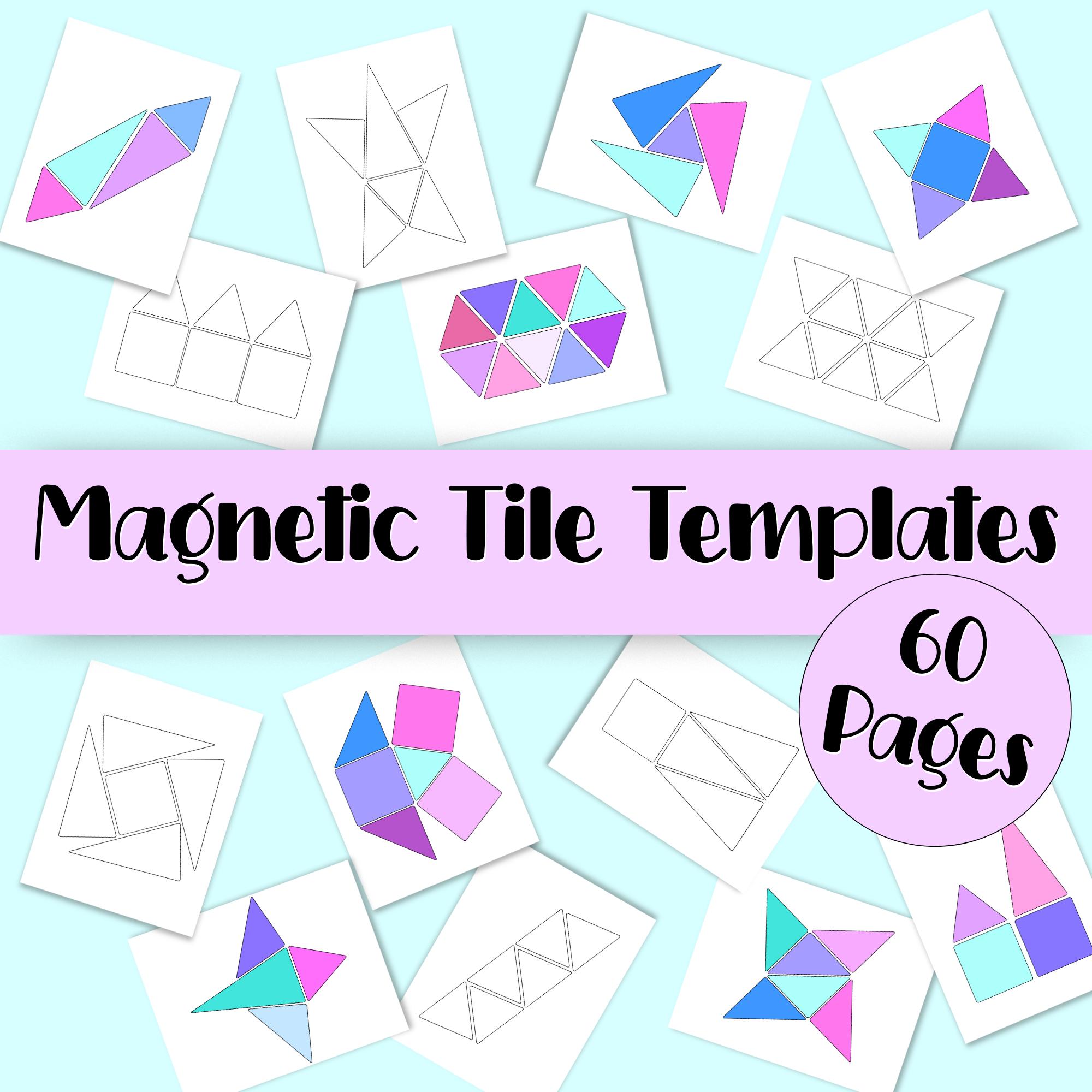 Magnetic Tile Templates: 2D STEM Puzzles, Printable Preschool Activity ...