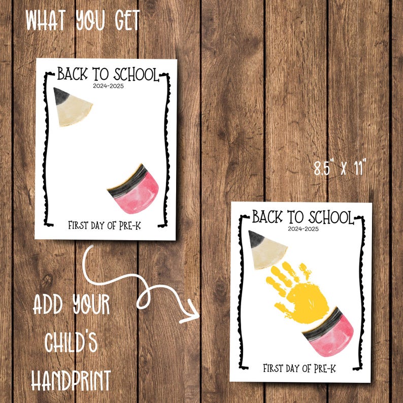 First Day of Pre-k - Back to School Pencil Art - DIY Kids Craft ...