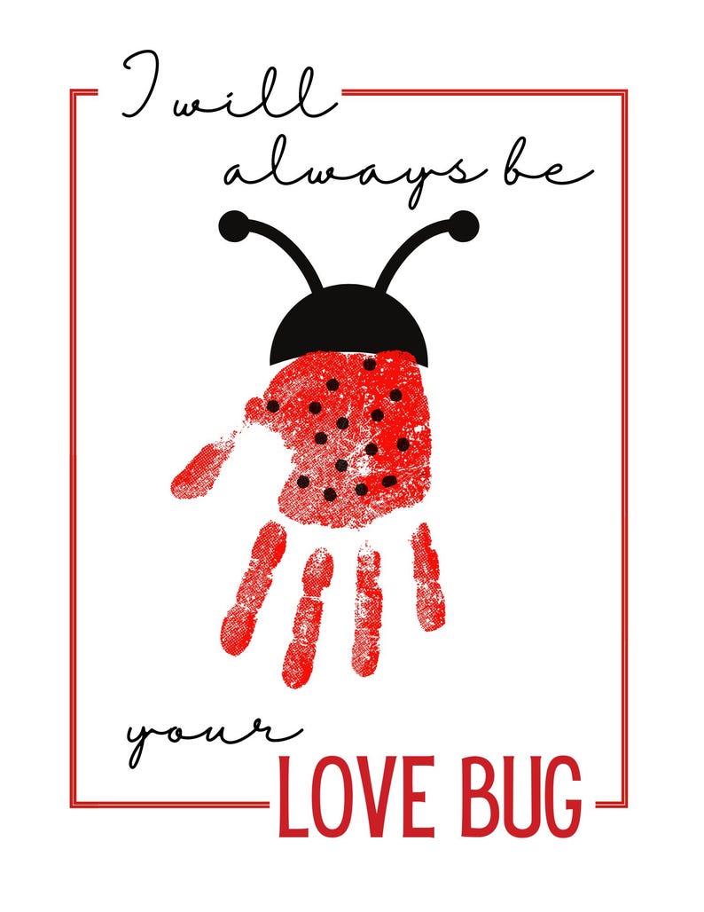 Spring Ladybug Handprint Craft Printable - Memory Art - Daycare ...