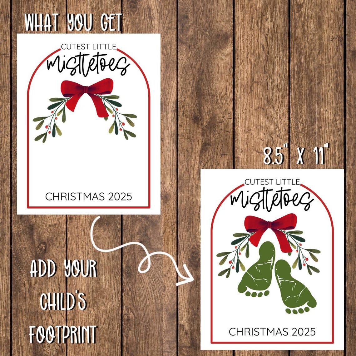 DIY Printable Christmas Footprint Project - Cutest Little Mistletoes ...