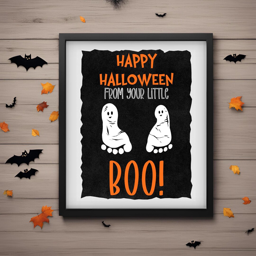 DIY Halloween Footprint Art - Happy Halloween Little Boo Printable ...