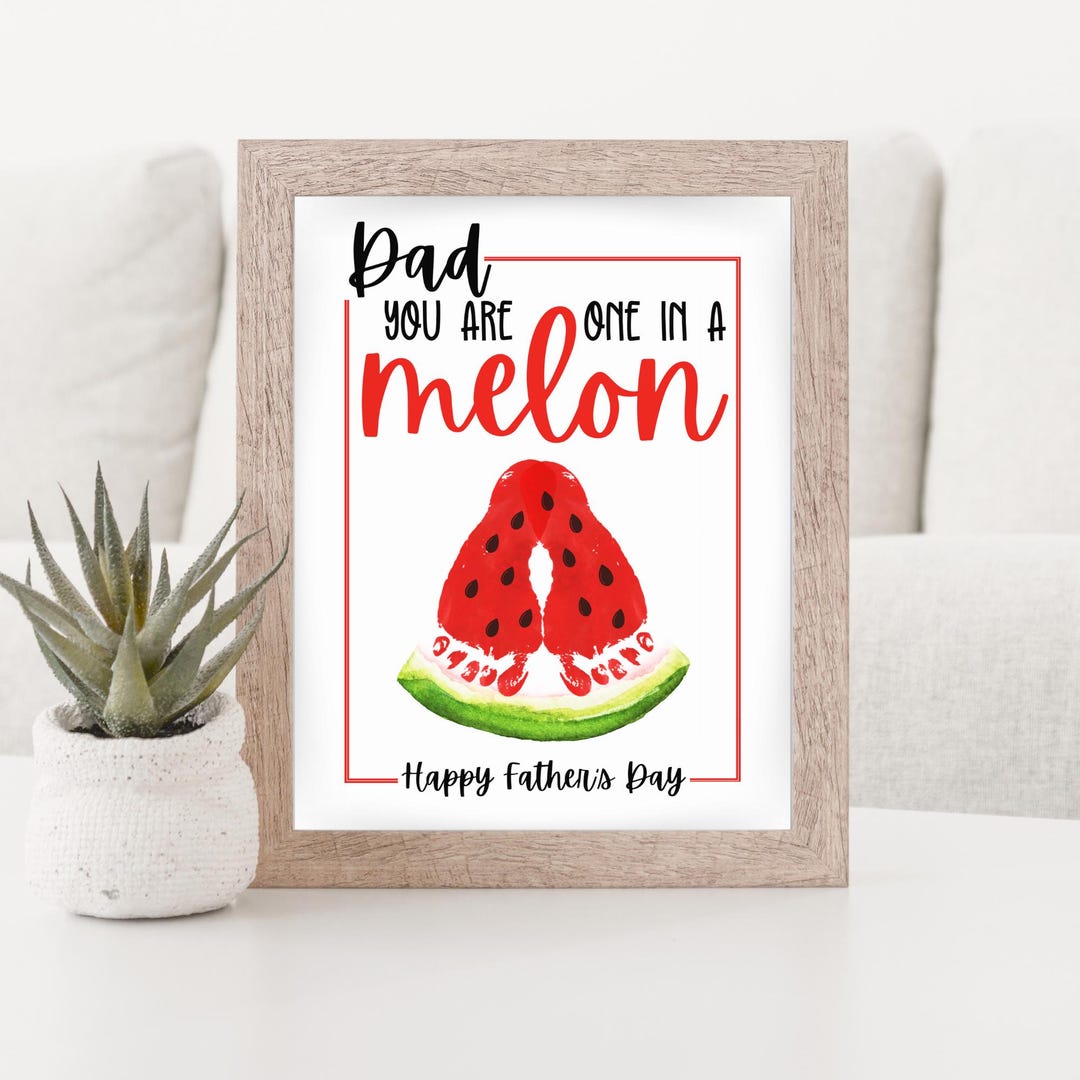 Father's Day Watermelon Footprint Art - DIY Kids Craft Activity - One ...