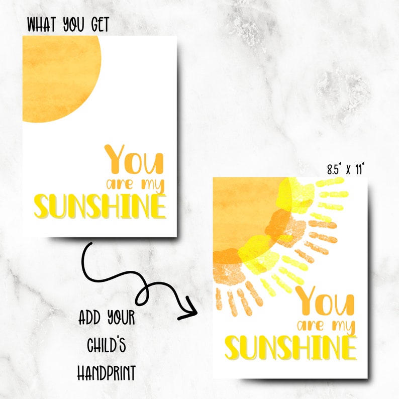 DIY Sunshine Handprint Art - Kids Craft - Daycare Activity - You Are My ...