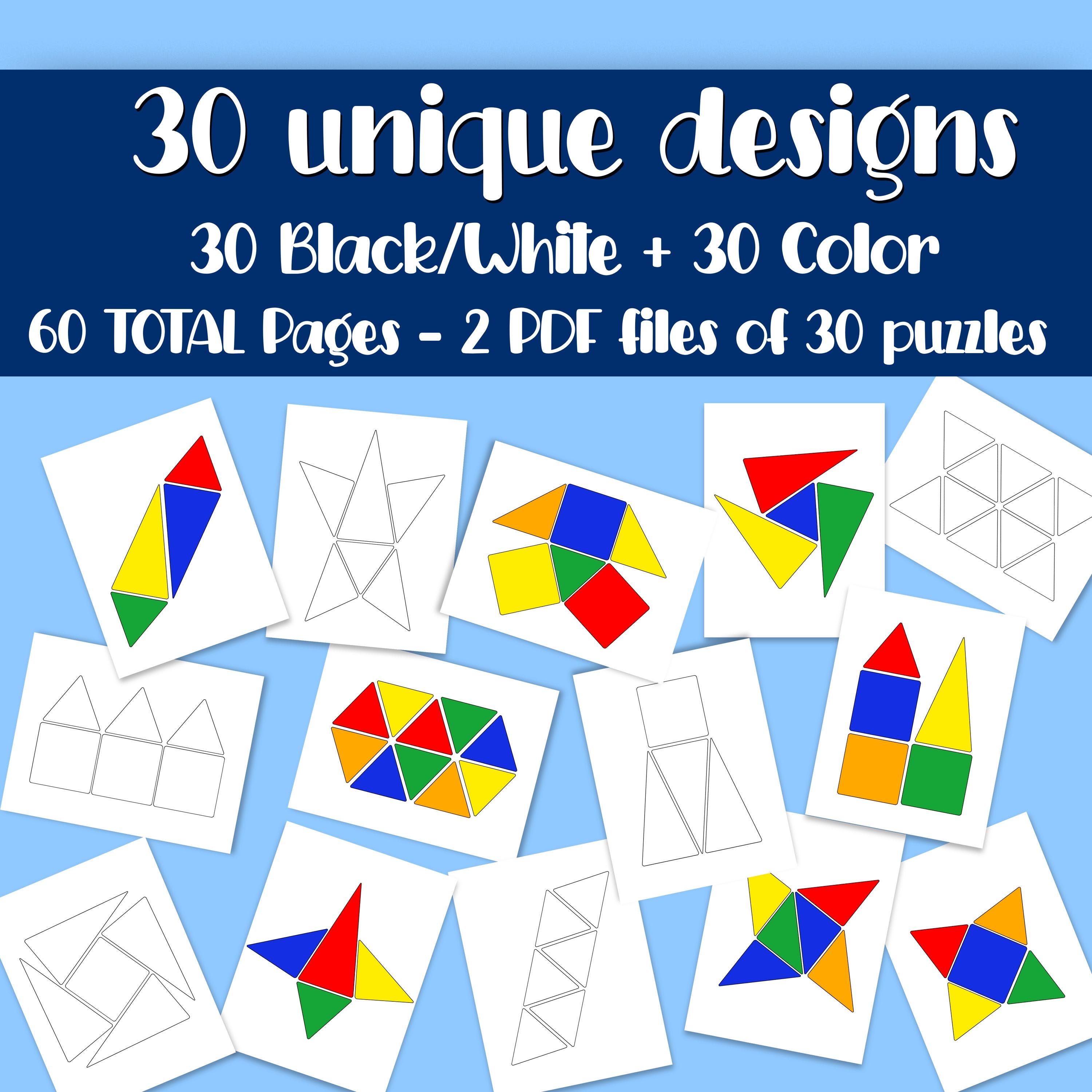 Magnetic Tile Templates, Printable Magnet Tile Activity, 2D Puzzles ...