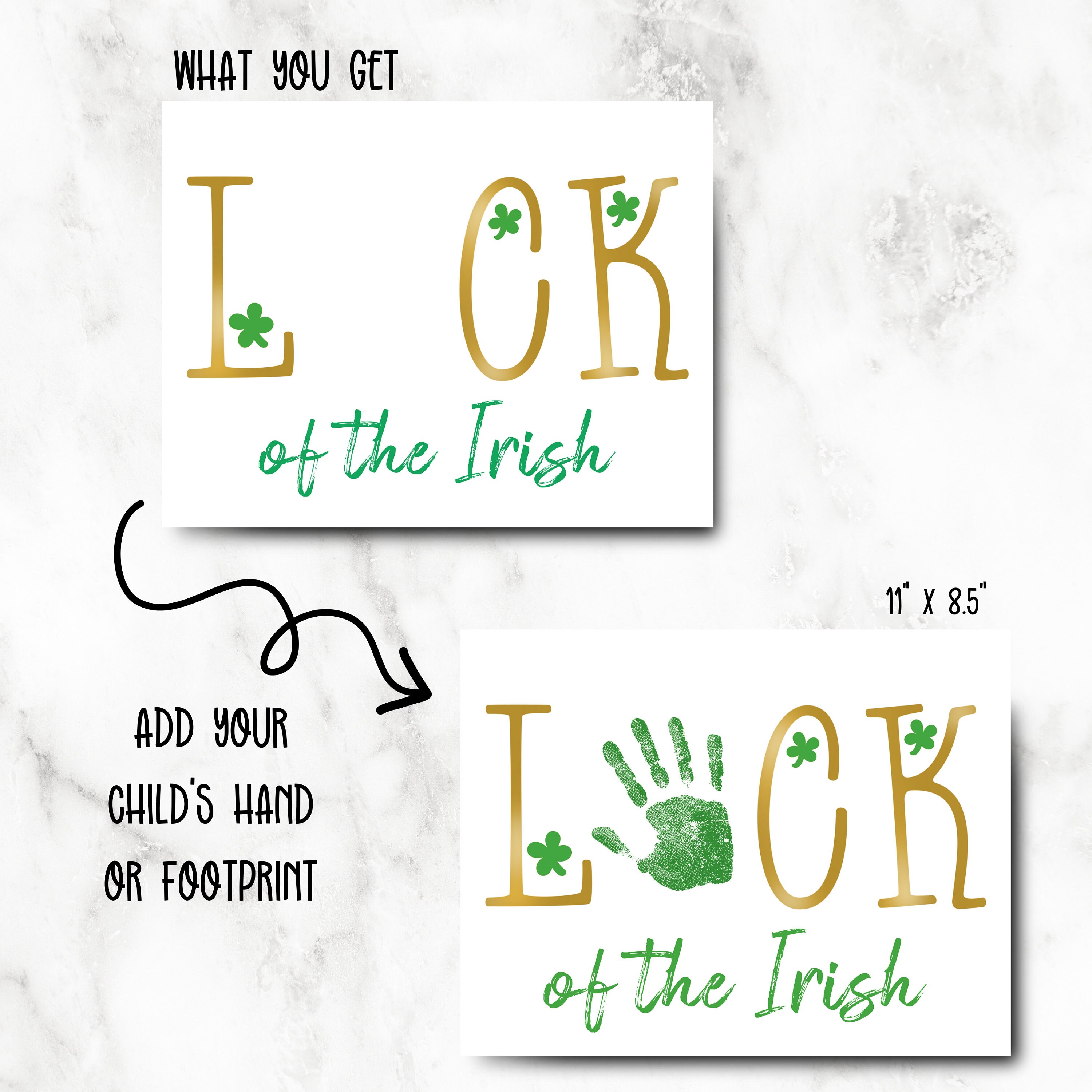 St Patrick's Day Handprint Art -printable Instant Download PDF ...