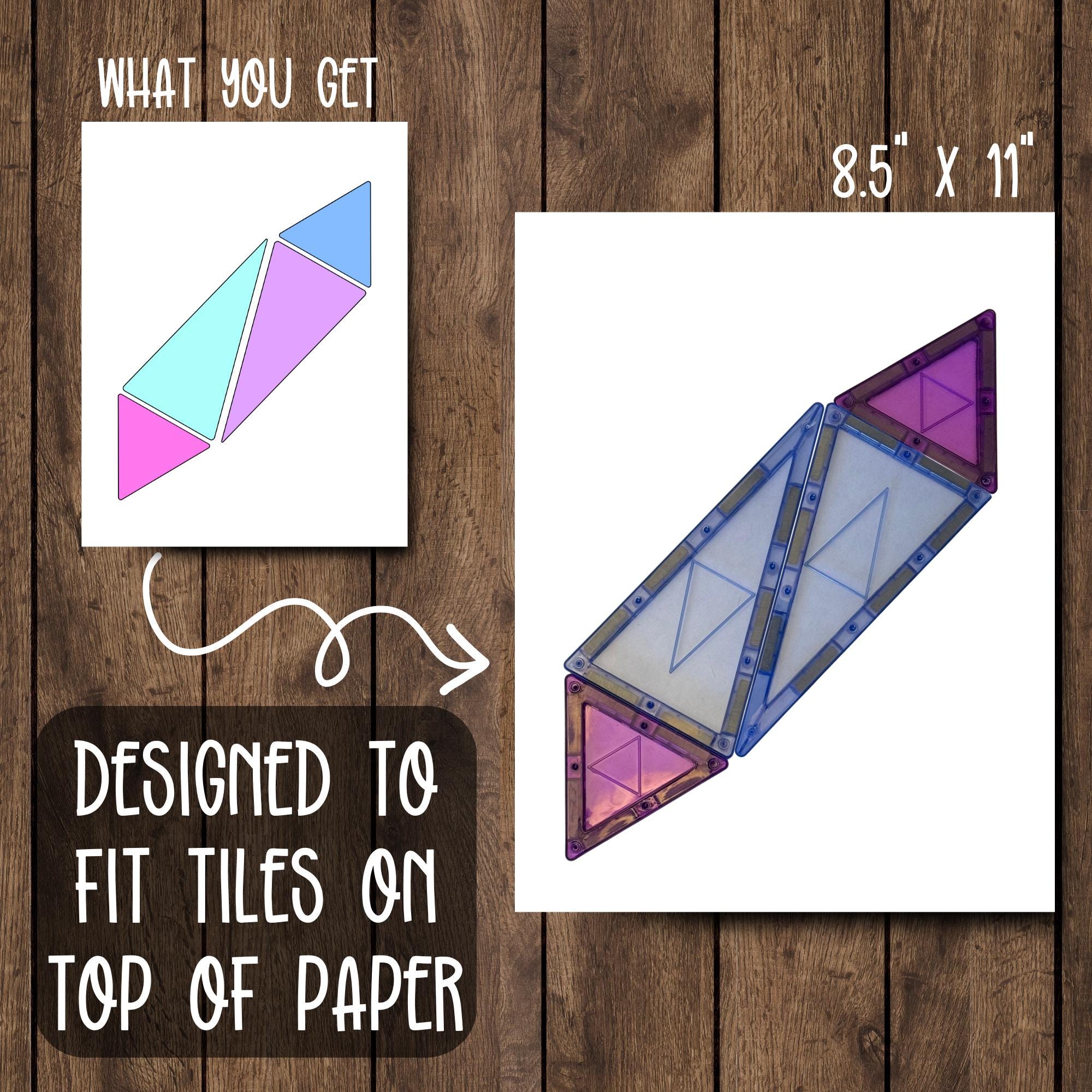Magnetic Tile Templates: 2D STEM Puzzles, Printable Preschool Activity ...