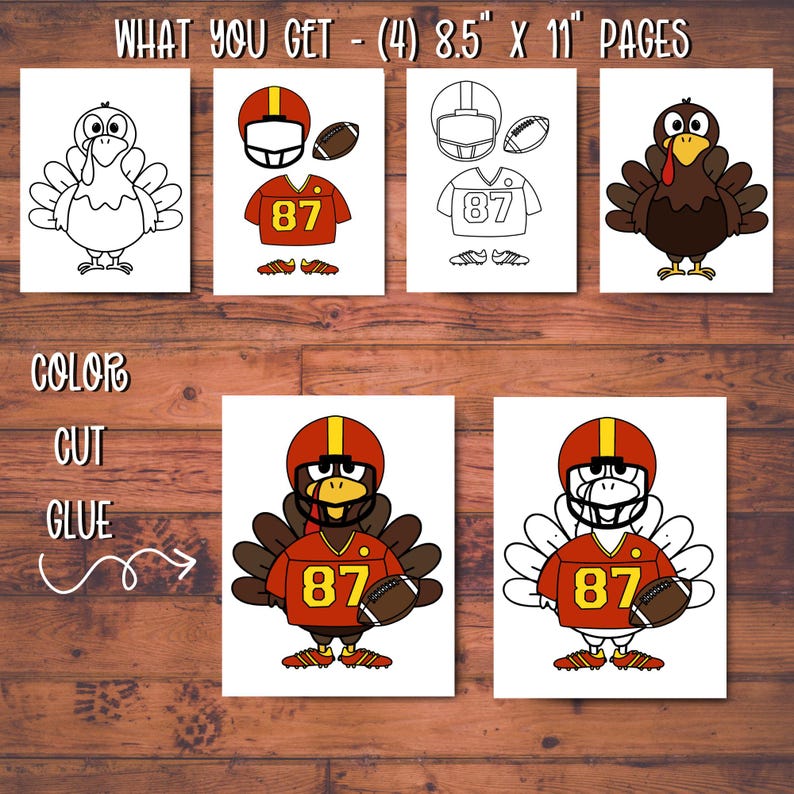 Turkey Disguise Printable - Football Player Costume - Thanksgiving ...